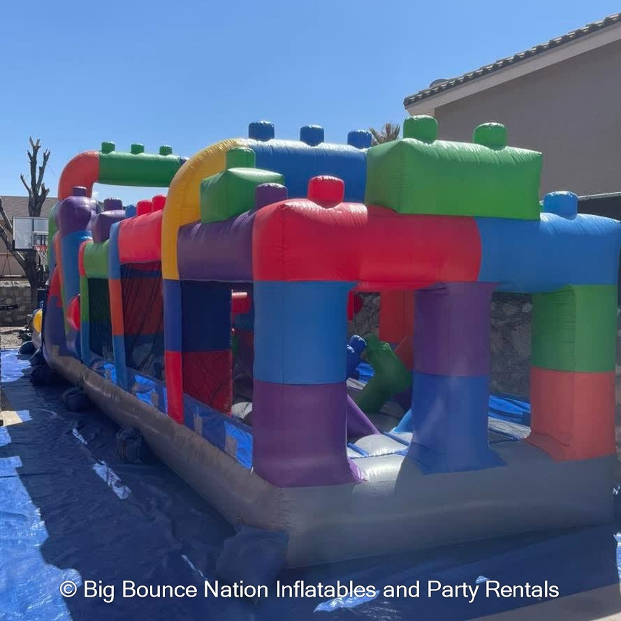 42ft Splash and Dash Lego Obstacle Course - Hire in Kentucky | Big ...