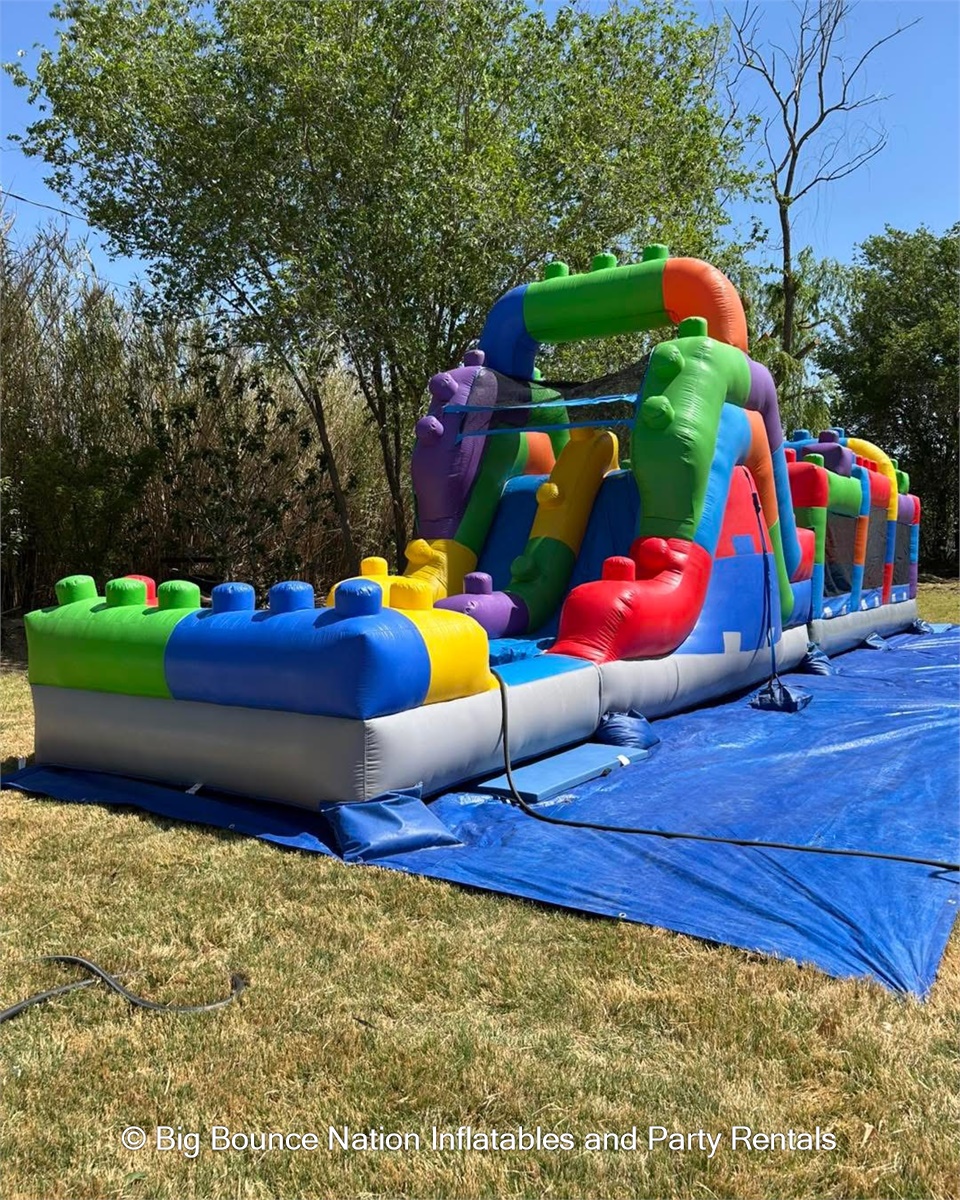 42ft Splash and Dash Lego Obstacle Course - Hire in Kentucky | Big ...